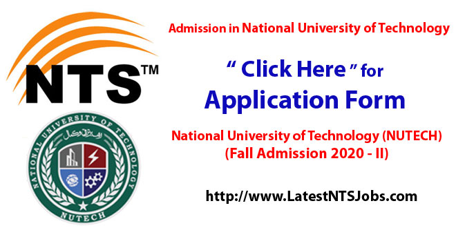NUTECH, National University of Technology (Admission) - Latest NTS Jobs